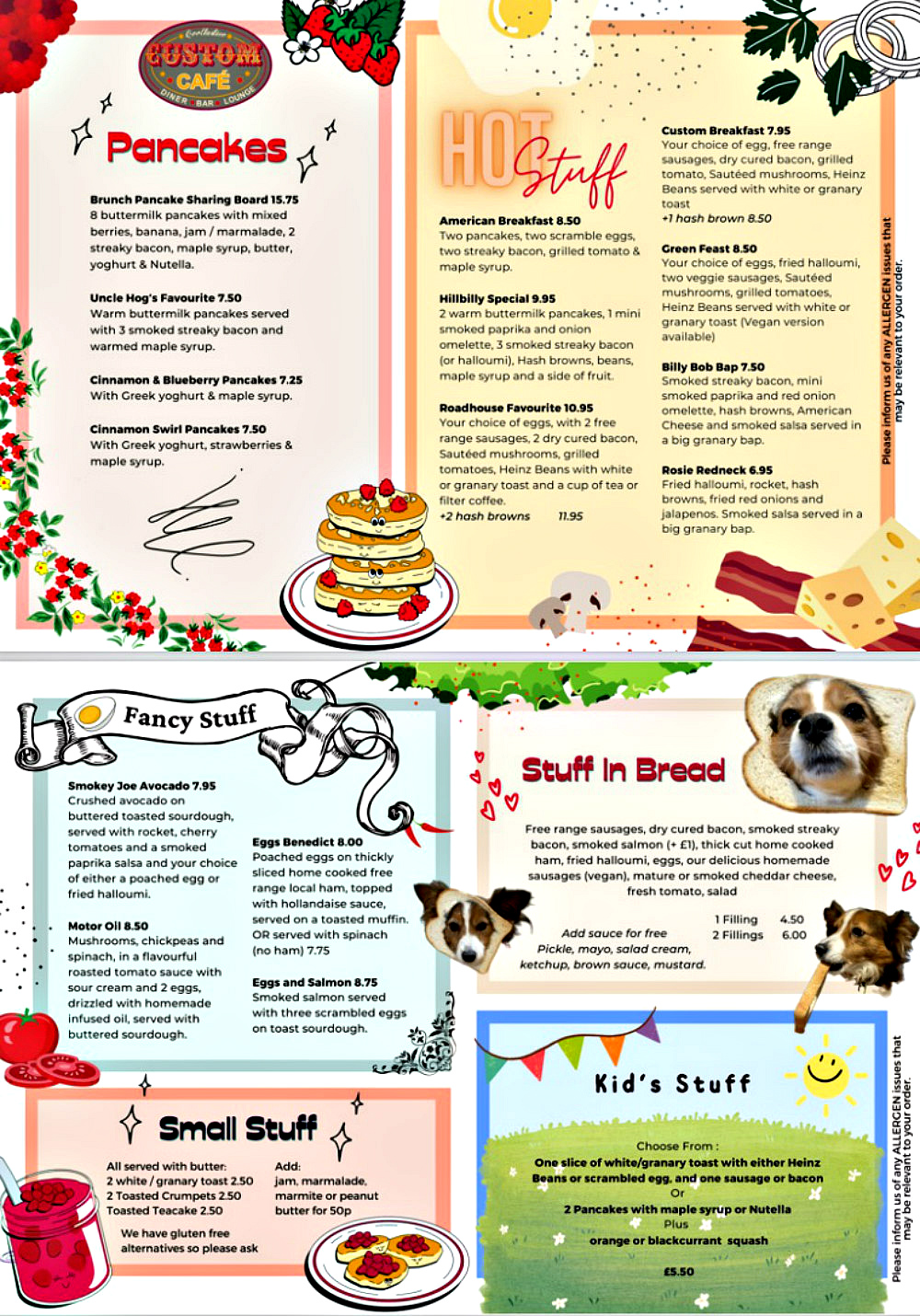 Menus – The Custom Cafe